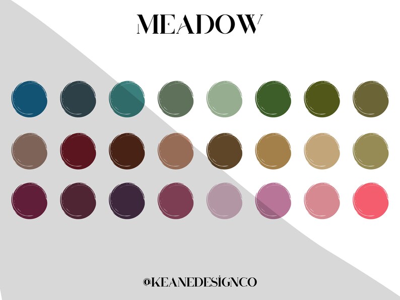 Meadow Color Palette, Canva Color Swatches, iPad Illustration and Color ...