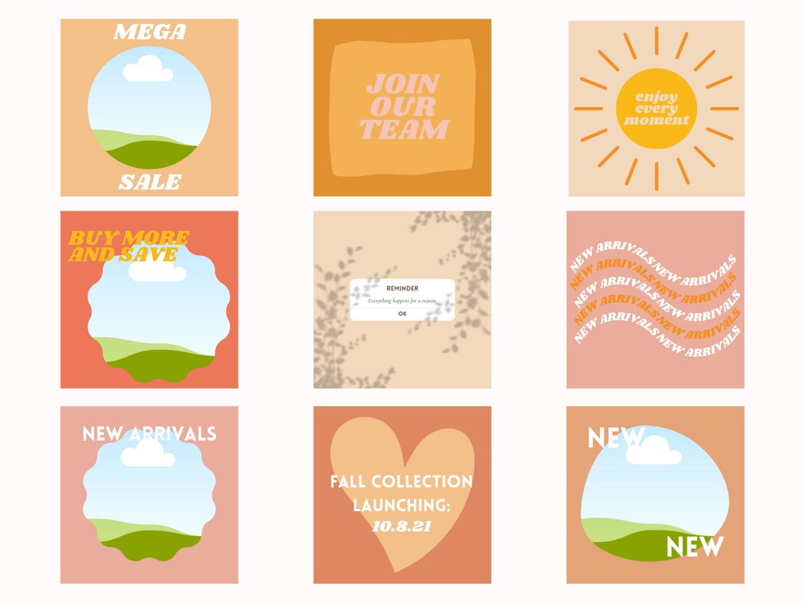 Editable Instagram Post Template Canva Instagram Template - Etsy