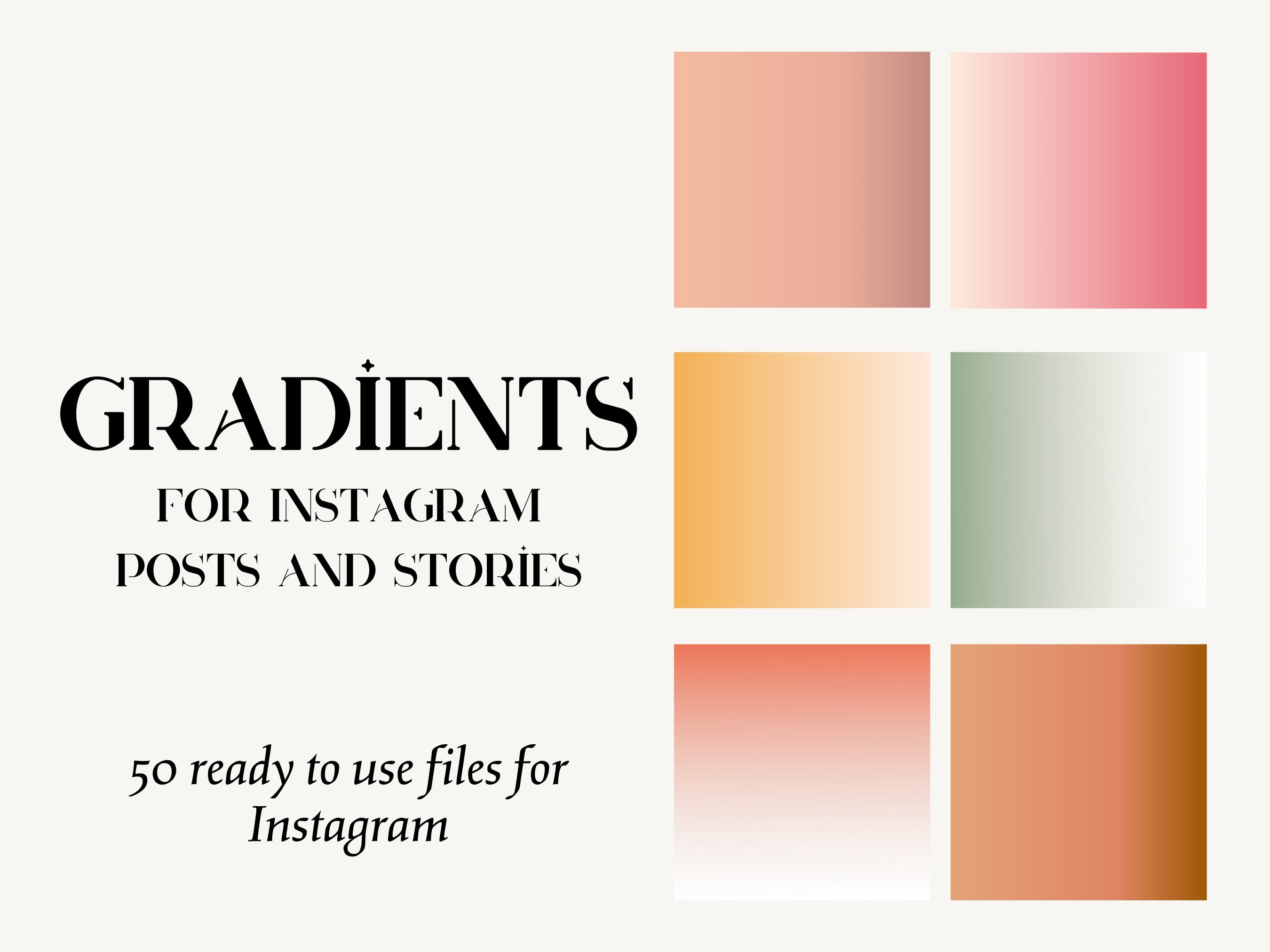 50 PNG Gradients for Instagram Story and Posts Image Files - Etsy