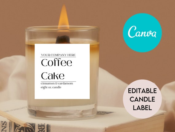 Editable Candle Label Template Canva Template Candle Small - Etsy
