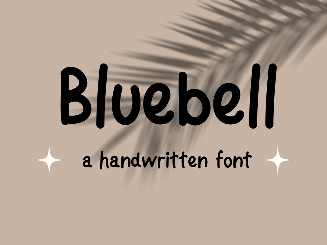 Bluebell Handwritten Font Retro Font Vintage Font Modern - Etsy