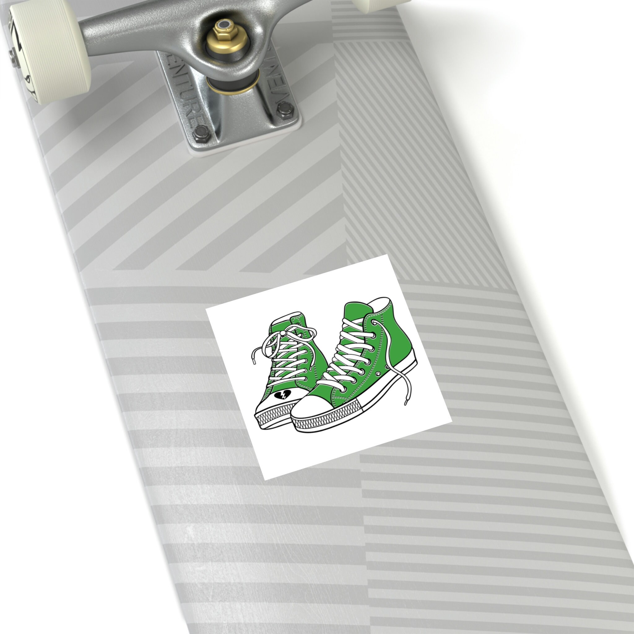 Uvalde Sticker, Green Converse Sticker, Square Stickers, Indoor Outdoor ...