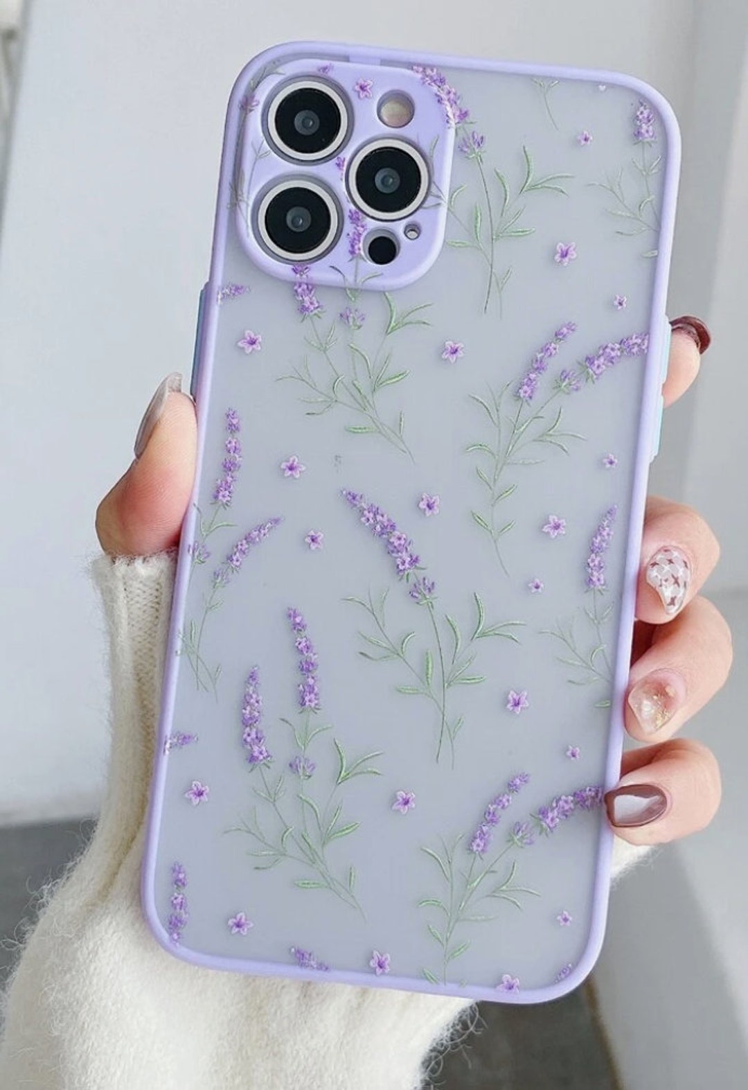 Simple Lavender Phone Case With Cardslot for iPhone 7/8/,7/8,SE, X/xs ...
