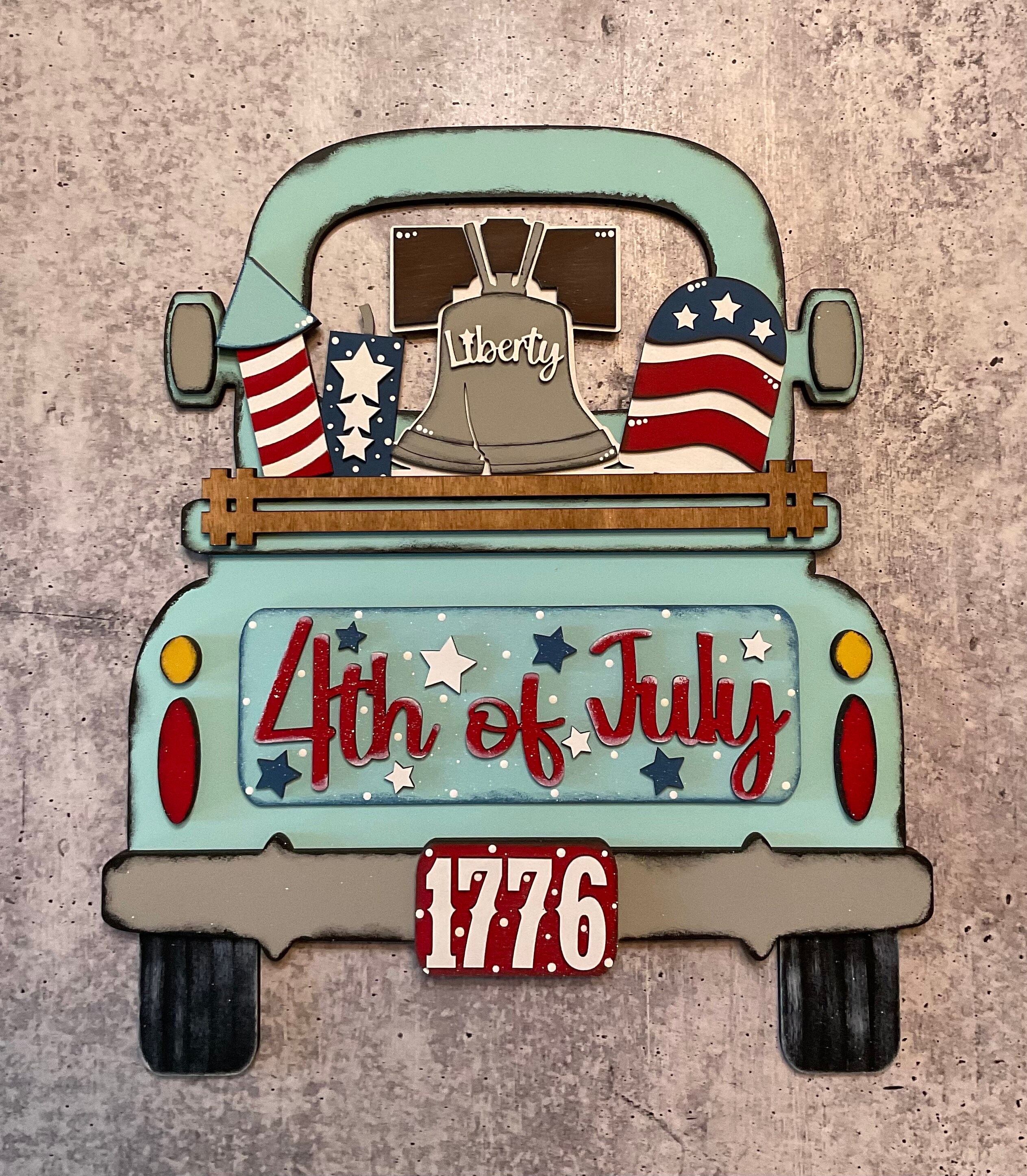 Interchangeable Truck ADD ON ONLY 4th of July 3-piece - Etsy
