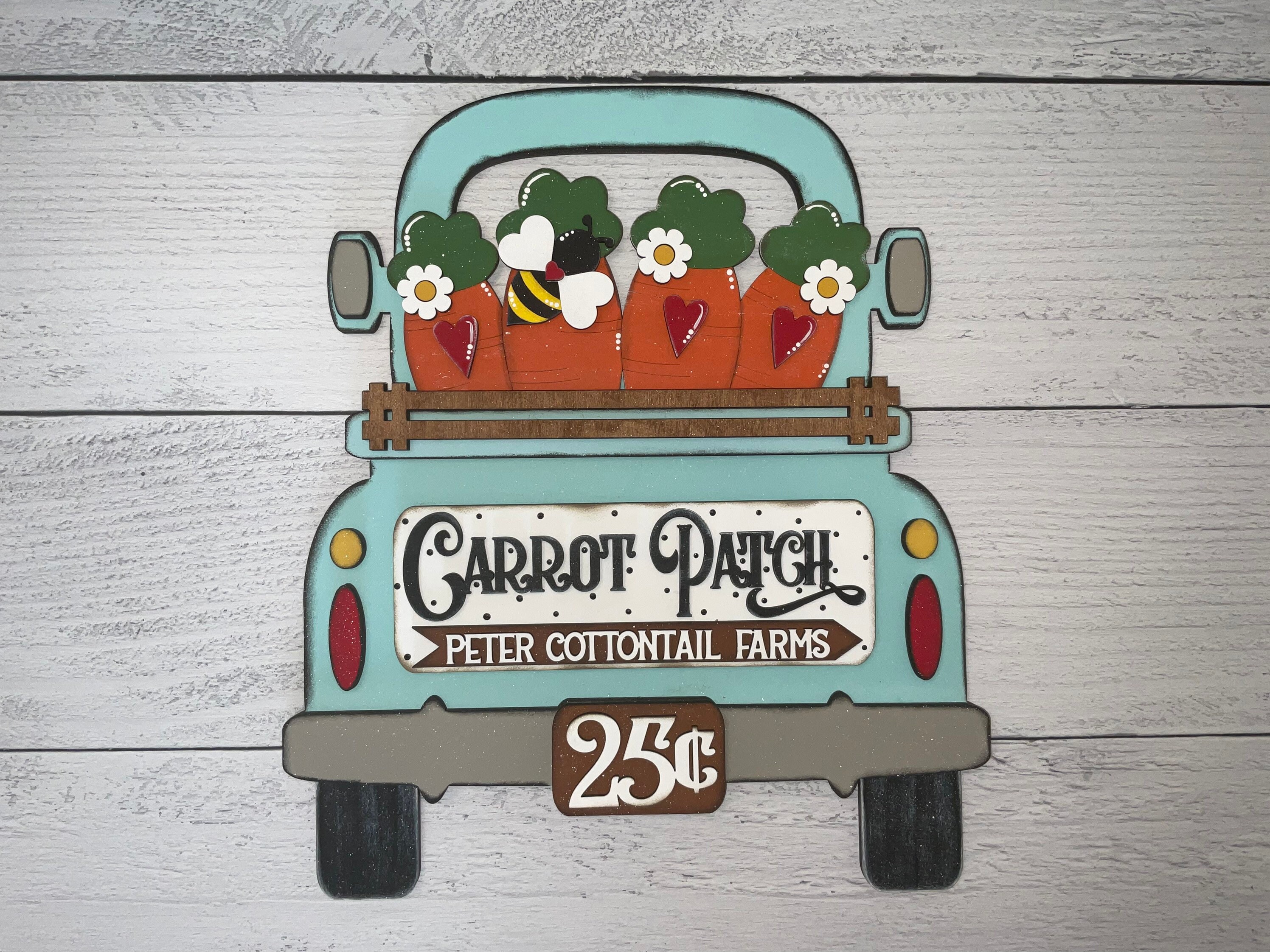 Interchangeable Truck, ADD ON ONLY - Carrot Patch 3-piece Insert, Shelf Sitter, Door Hanger ...