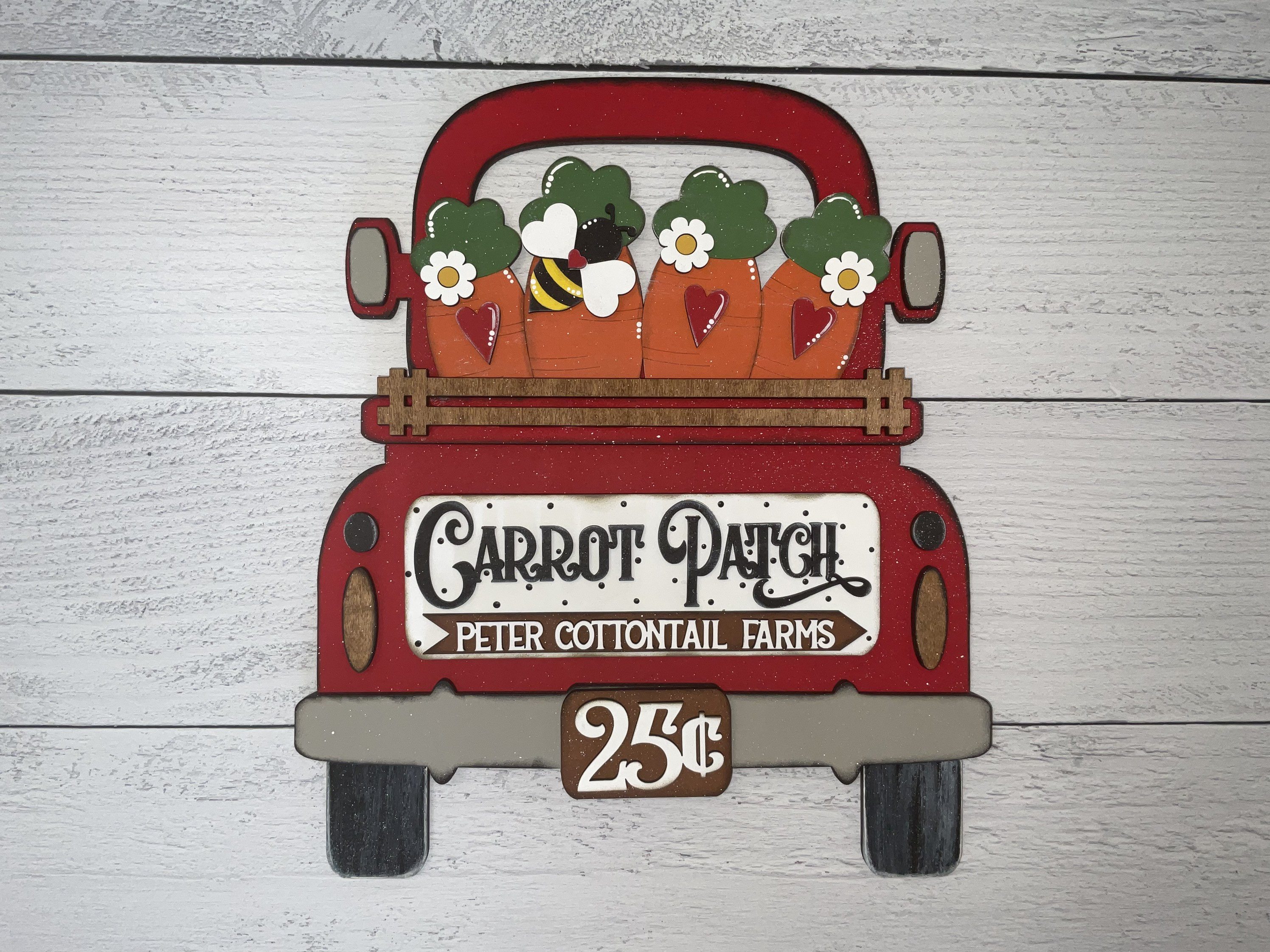 Interchangeable Truck, ADD ON ONLY - Carrot Patch 3-piece Insert, Shelf Sitter, Door Hanger ...