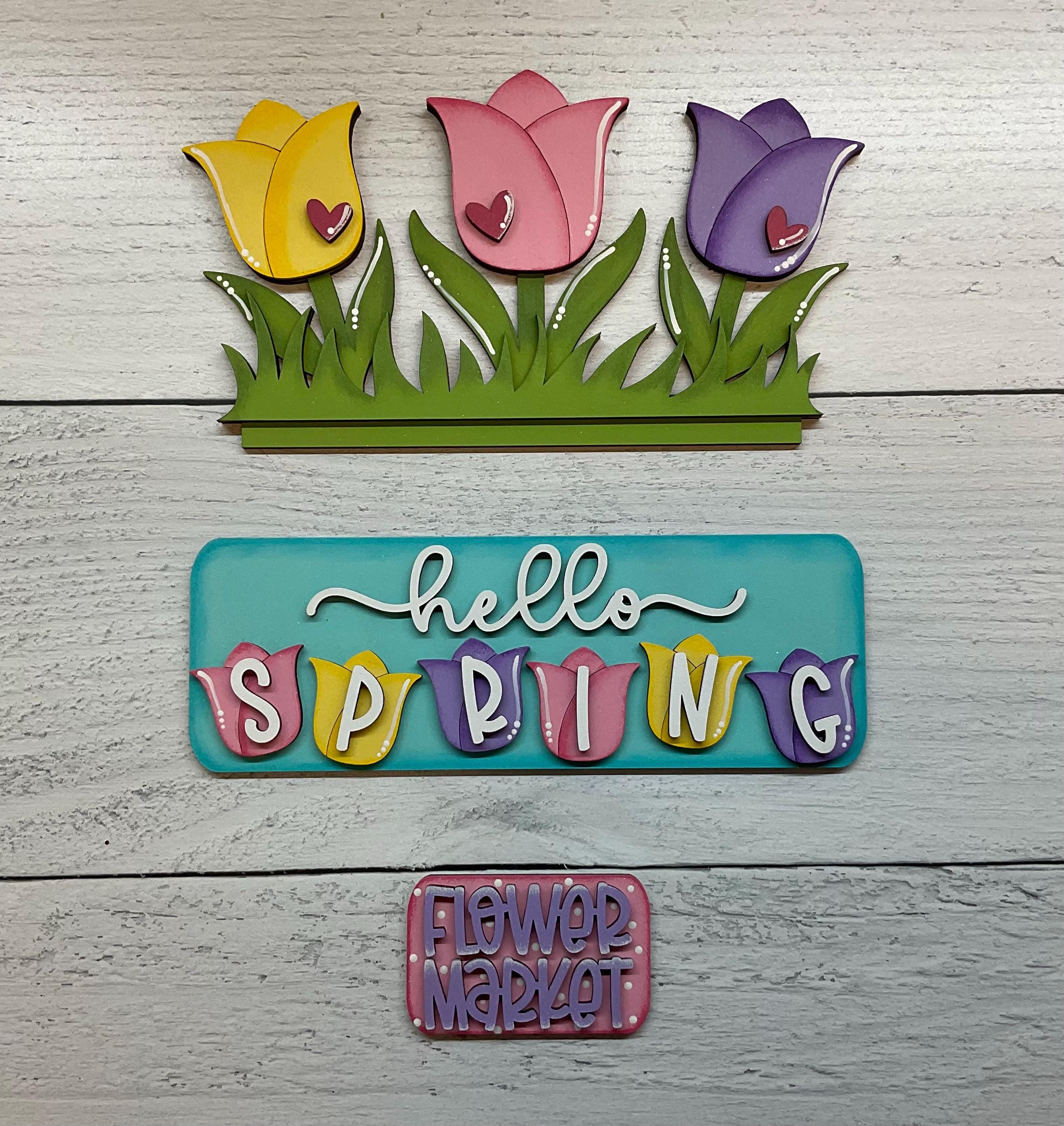 Interchangeable Truck/breadboard Inserts, ADD ON ONLY - Spring Tulips 3 ...
