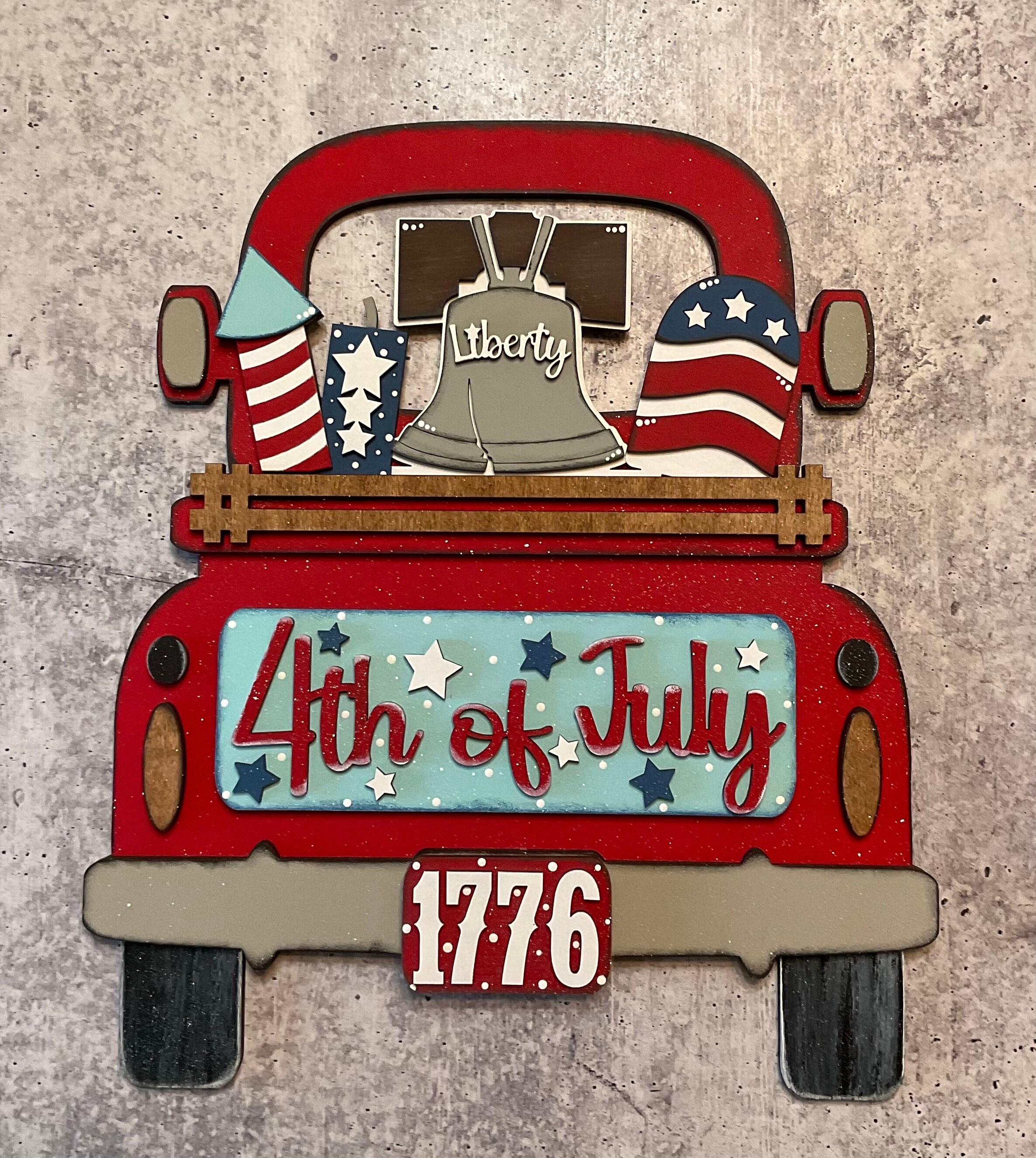 Interchangeable Truck ADD ON ONLY 4th of July 3-piece - Etsy