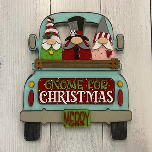 Interchangeable Truck, ADD ON ONLY - Gnome for Christmas 3-piece Insert ...