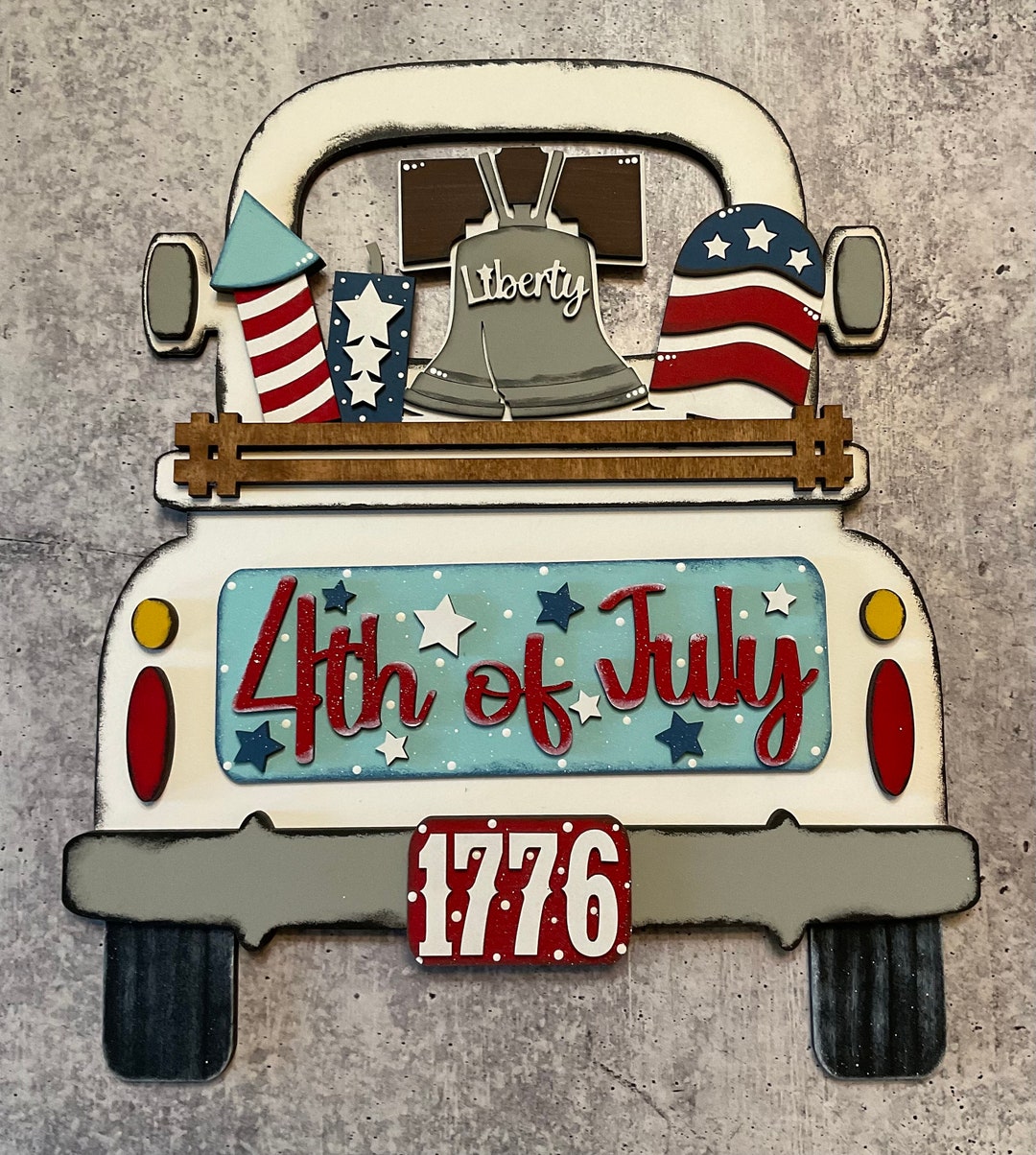 Interchangeable Truck, ADD ON ONLY - 4th of July 3-piece Insert, Shelf ...