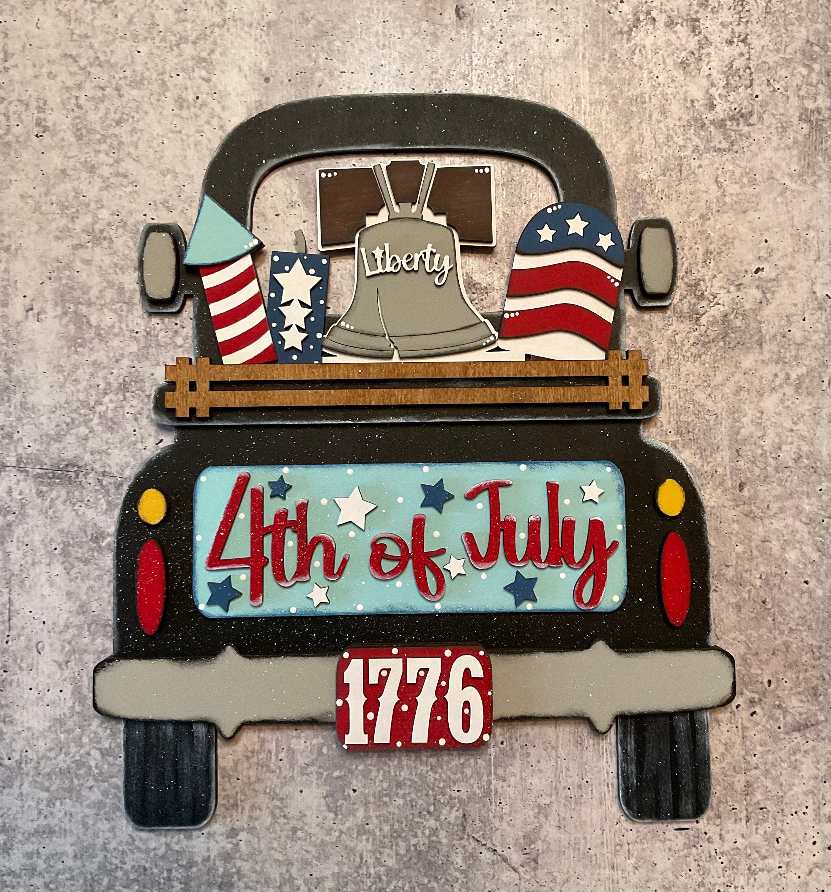 Interchangeable Truck ADD ON ONLY 4th of July 3-piece - Etsy