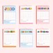 2024 Trendy Colourful Calendar, 12 Month Hanging Calendar, Planner, A4 ...