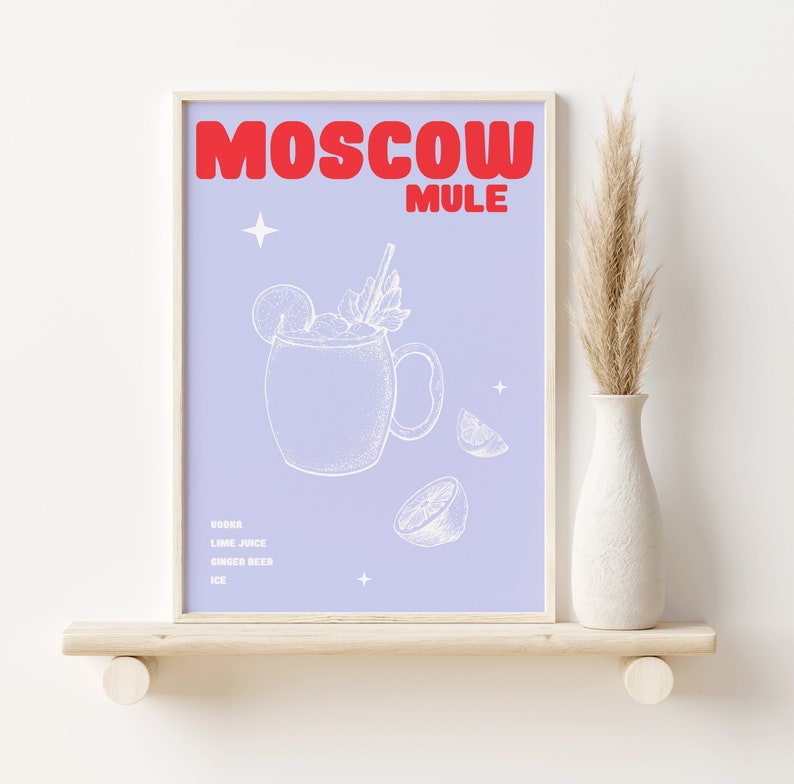 Cocktail Drink Print Set Gallery Wall Set A3 A4 Set of 6 | Etsy