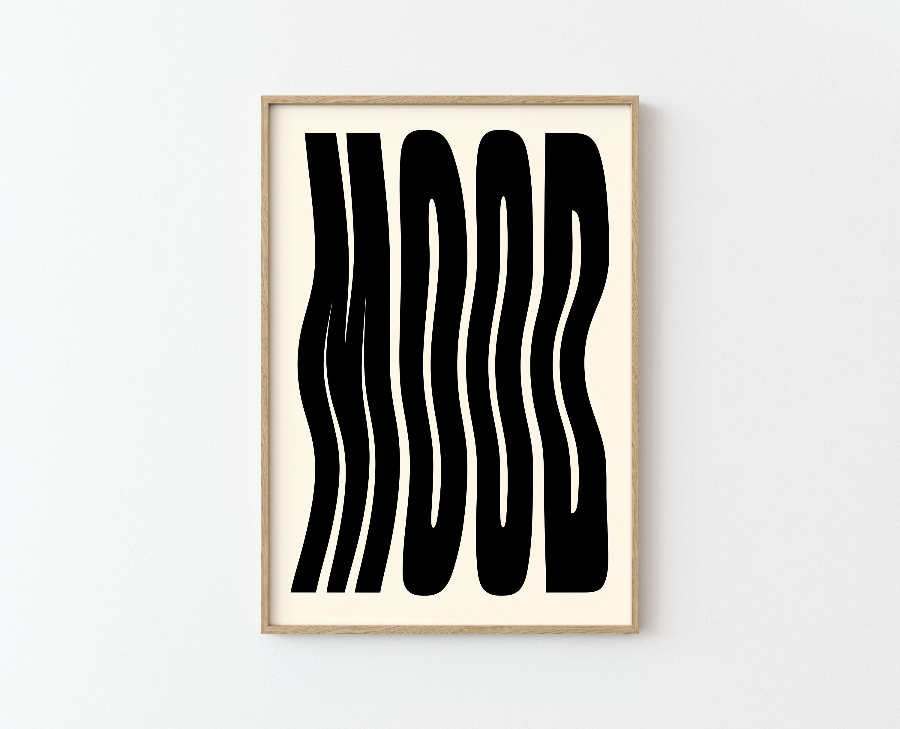 MOOD Monochrome Poster Quirky Poster Print Wall Art Cool - Etsy