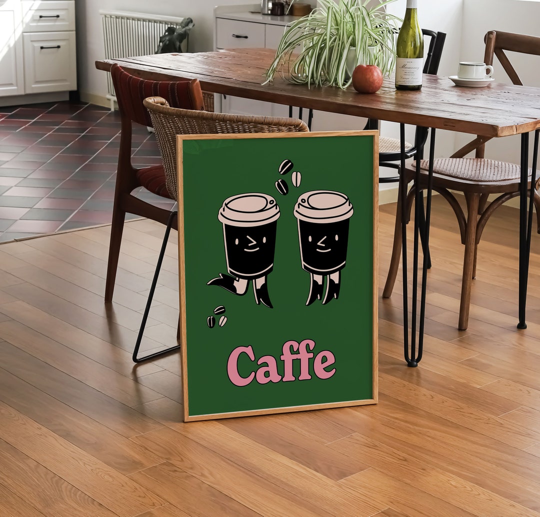Caffe Poster, Italian Coffee Poster Print, Wall Art, Trendy Art, Prints ...