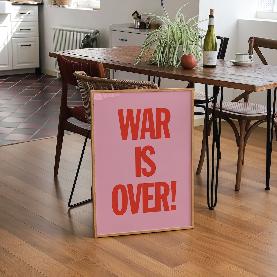 War is Over Poster, Red Poster Print, Wall Art, Modern Art, Prints, A2 ...