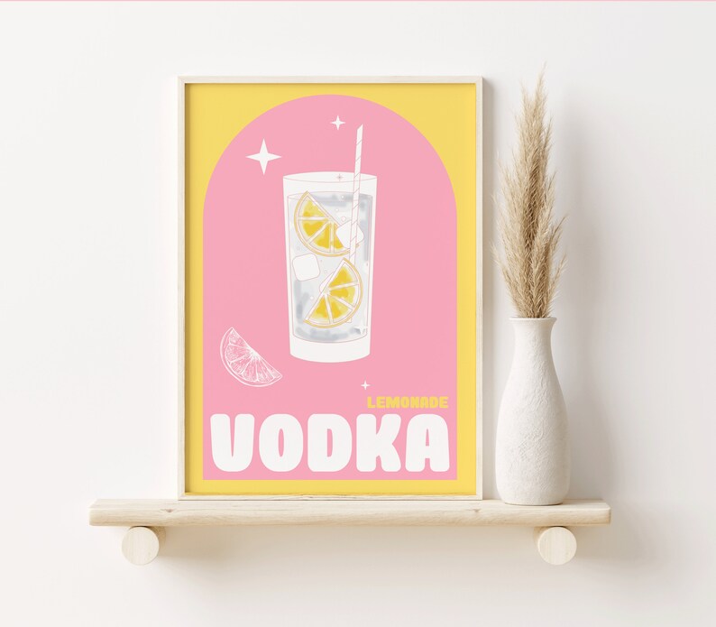 Cocktail Drink Print Set A3 A4 Set of 6 Bar Prints Wall - Etsy