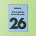 2026 Blue Minimal Graphic Calendar, Wall Planner, 12 Month Hanging ...