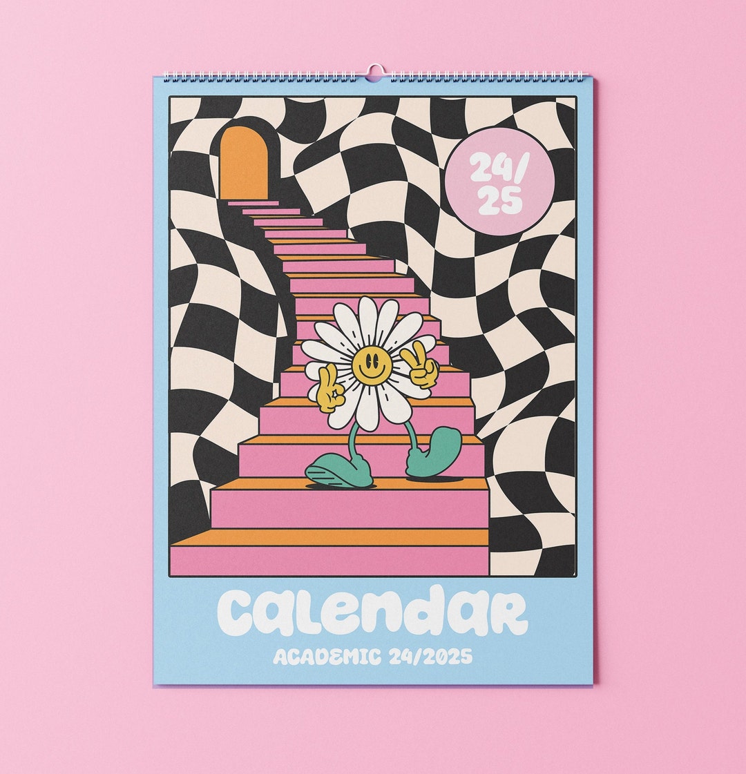 24/2025 Academic Calendar, A3 Daisy Wall Planner, 12 Month Hanging ...