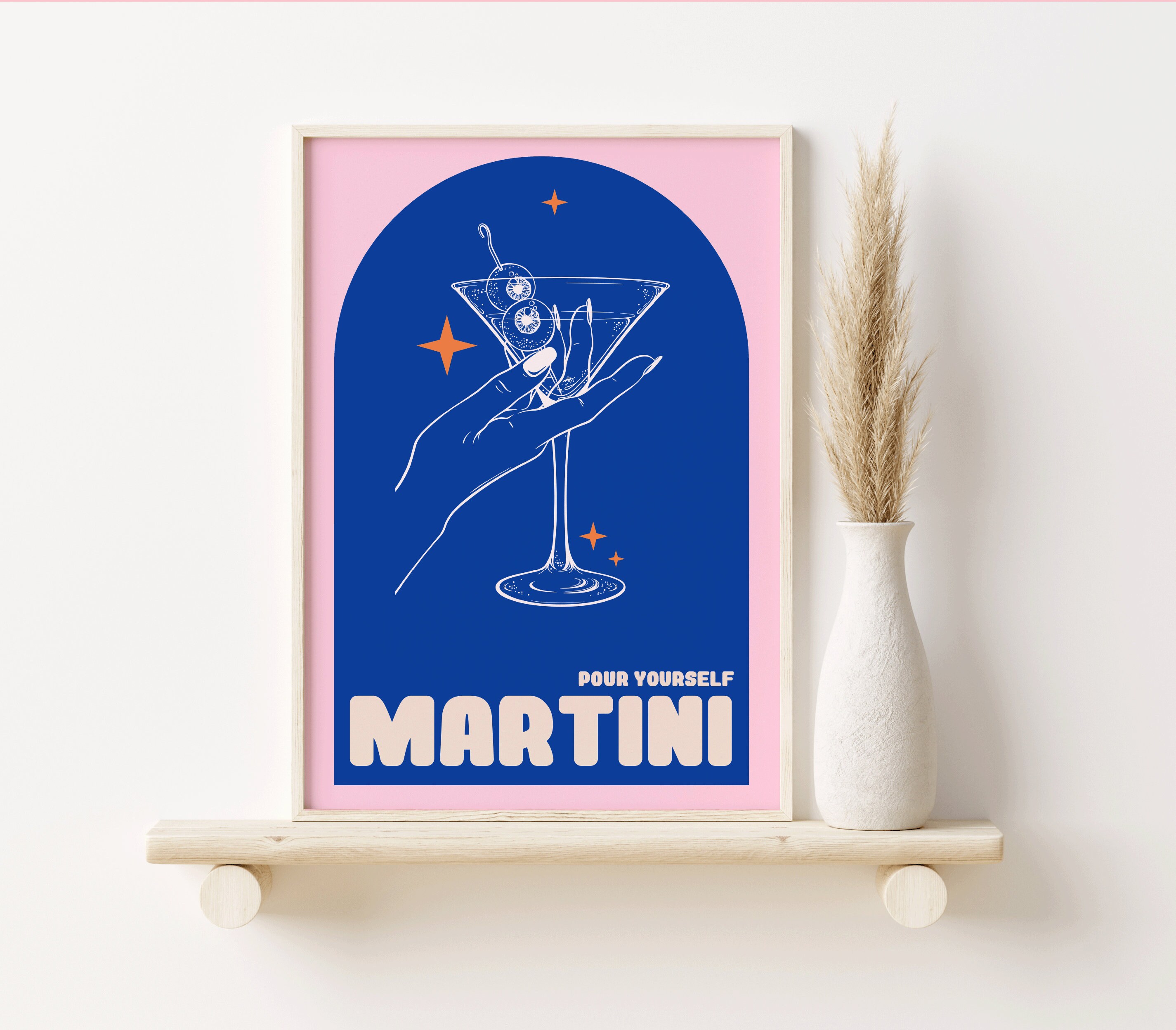 Cocktail Drink Print Set A3 A4 Set of 6 Bar Prints Wall - Etsy