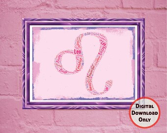 Leo Word Art - Etsy