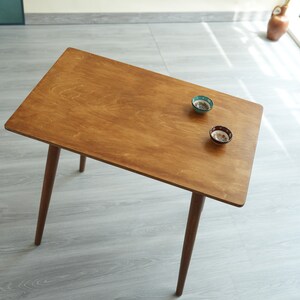 Rectangle Wood Small Dining Table, Unique Narrow Space Saver Dine Table ...