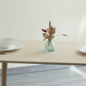 Rectangle Wood Small Dining Table, Unique Narrow Space Saver Dine Table ...