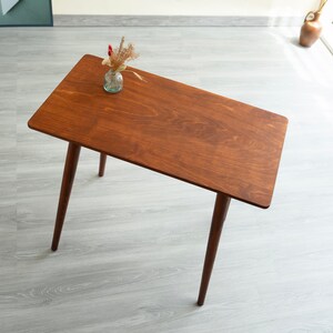 Rectangle Wood Small Dining Table, Unique Narrow Space Saver Dine Table ...