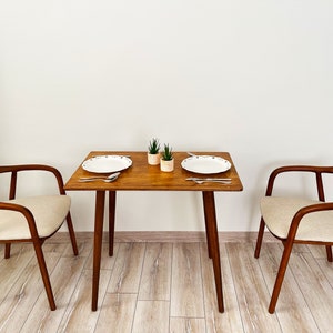 Rectangular Wooden Dining Table for 2, Minimalist Home Kitchen ...