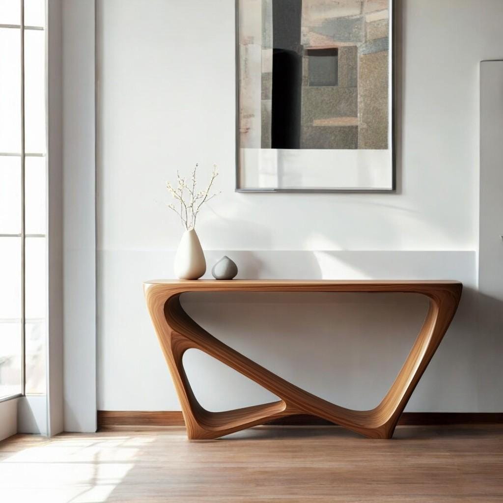 Handmade Elegant Entryway Table, Modern Console Table - Etsy