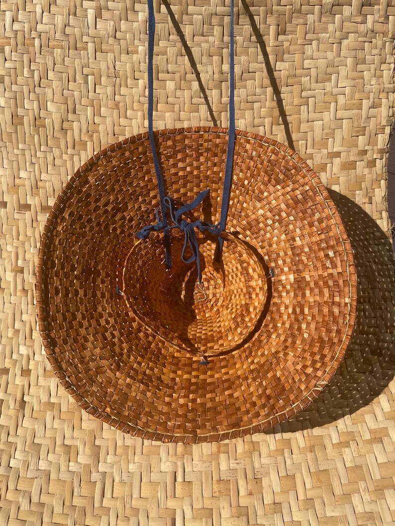 Traditional Salish Style Cedar Bark Woven Hat - Etsy