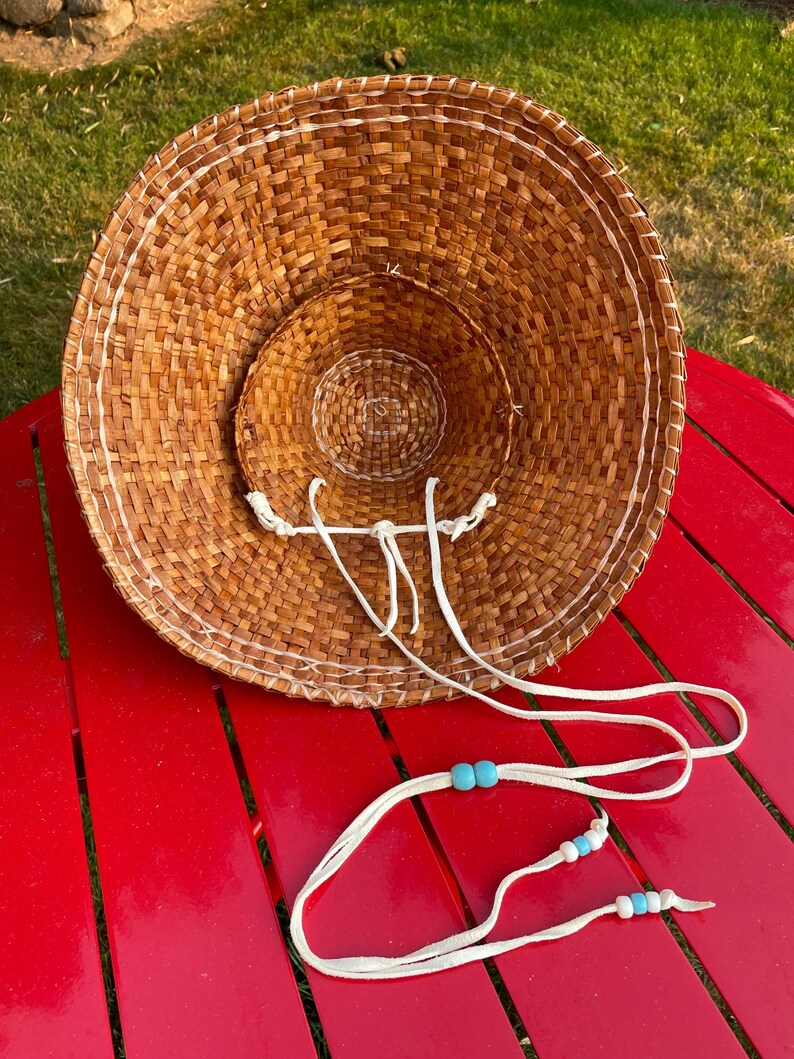 Traditional Salish Style Cedar Bark Woven Hat - Etsy
