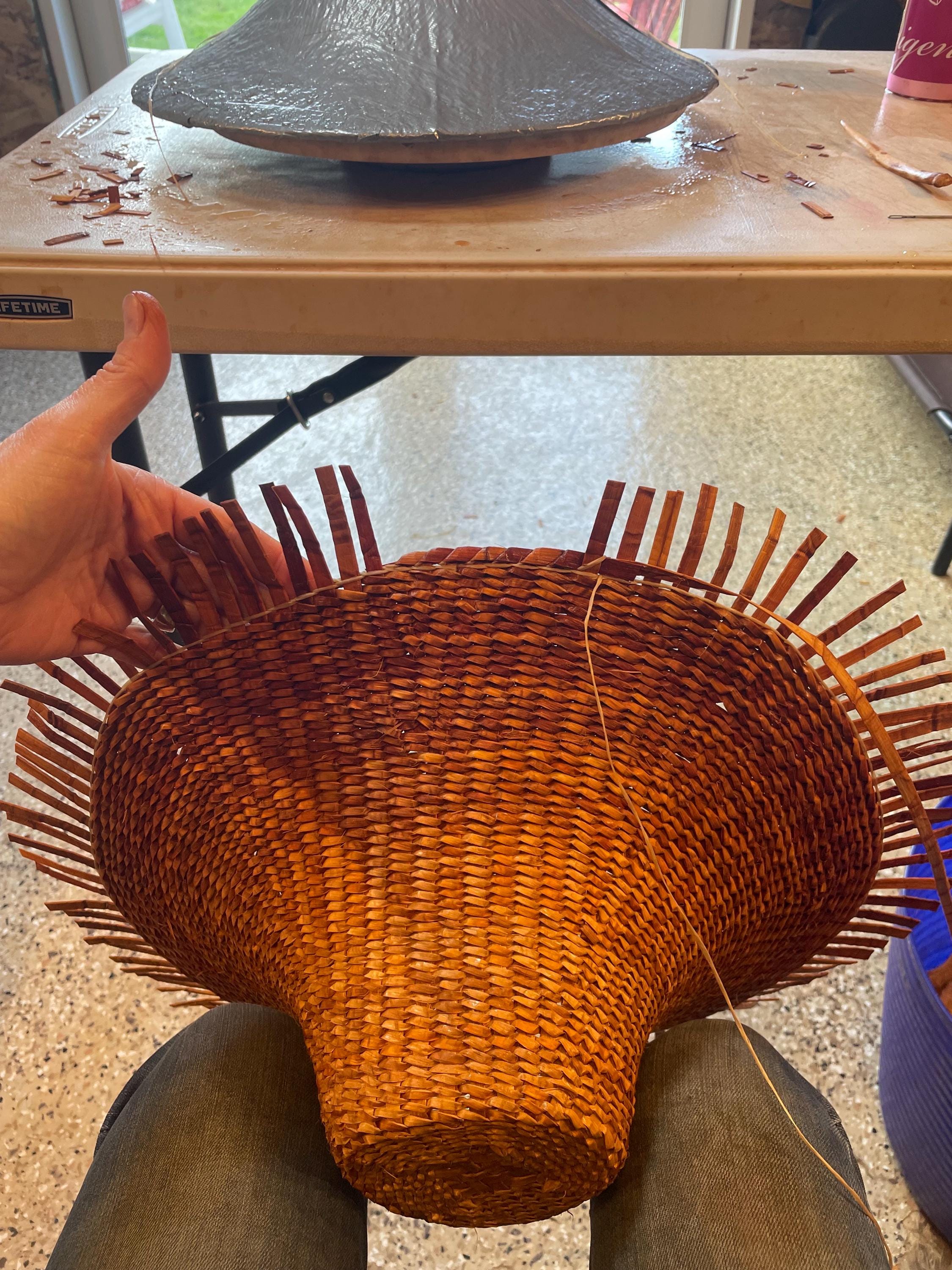 TWINED Traditional Salish Style Cedar Hat - Etsy