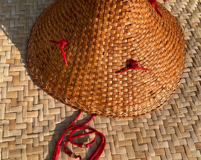 Traditional Salish Style Cedar Bark Woven Hat - Etsy