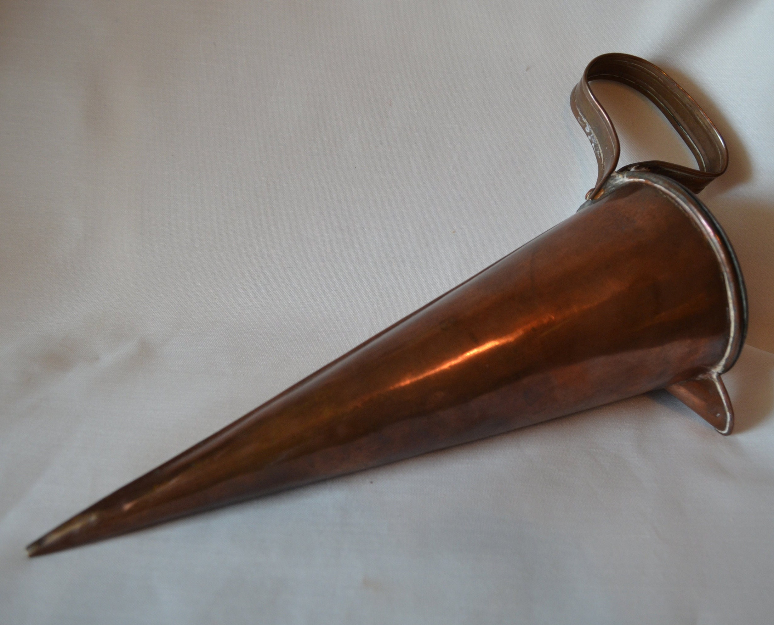 Antique Copper Ale Warmer / Cider Muller With LID 1800's. Cone Shaped W ...