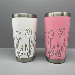 Yeti 20oz Seamless Tulips Tumbler - Etsy