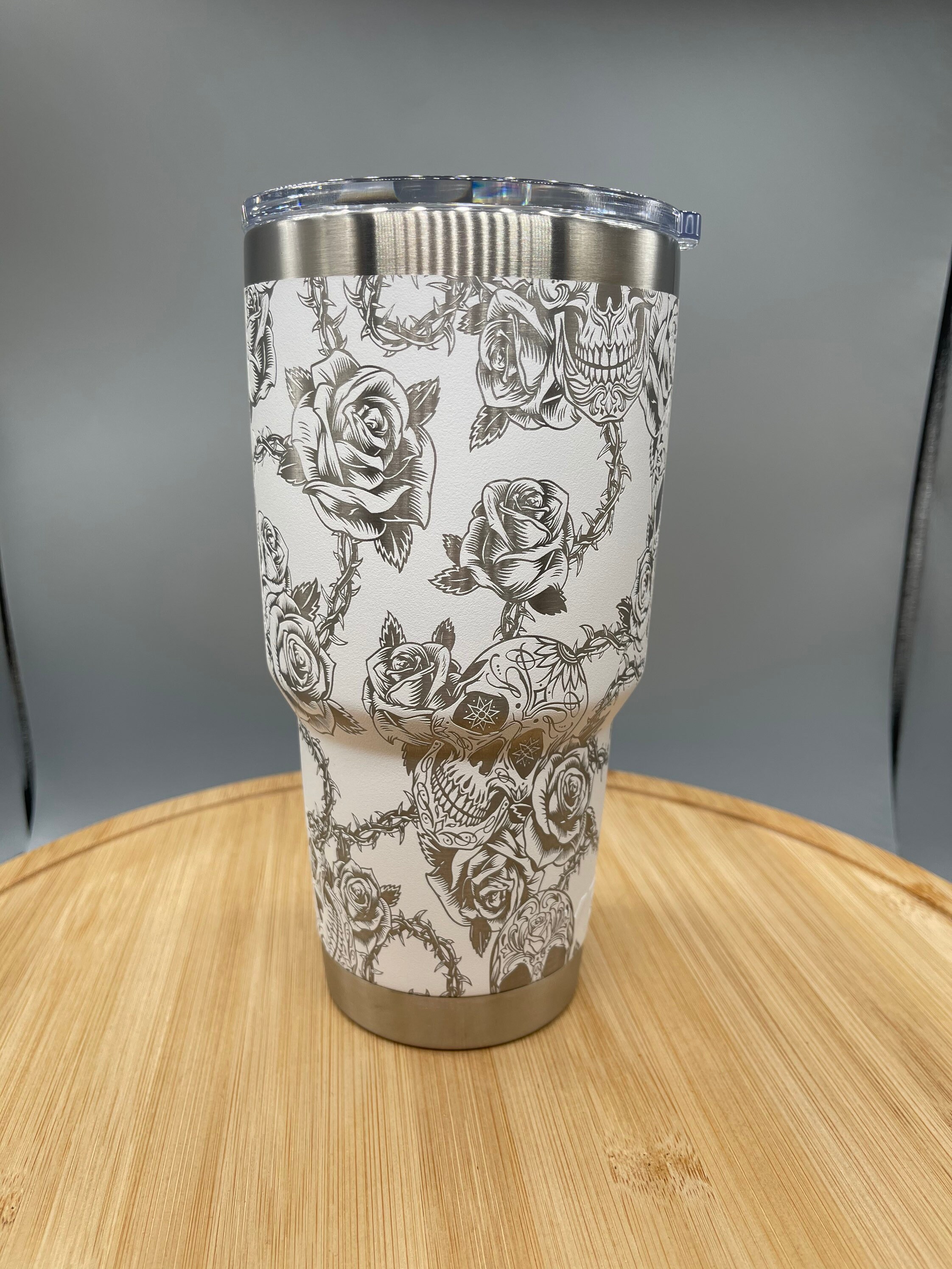 Yeti 30oz Seamless Sugar Skull and Rose Flower Tumbler - Etsy