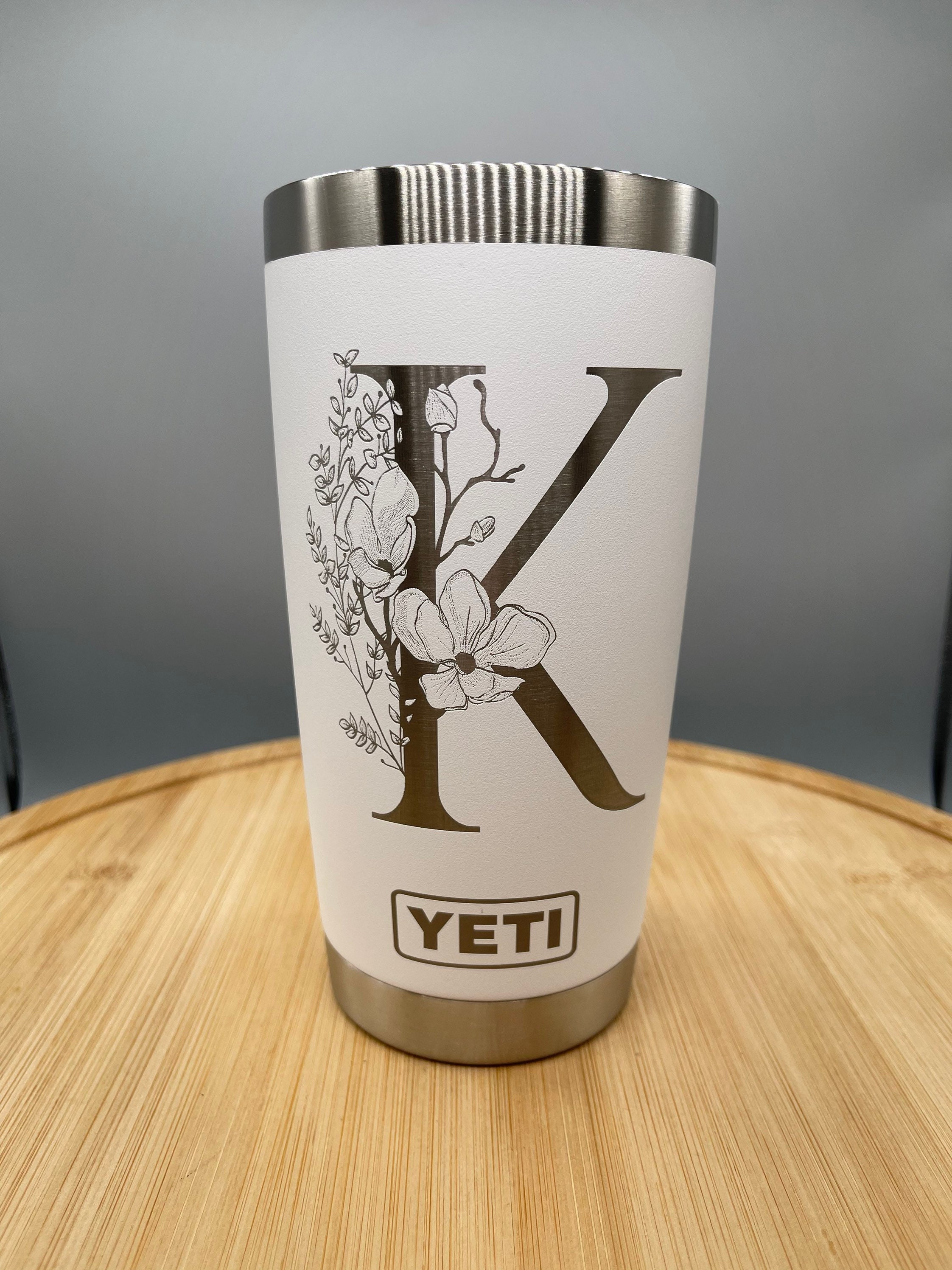 Yeti 20oz Hand Drawn Floral Calligraphy - Etsy