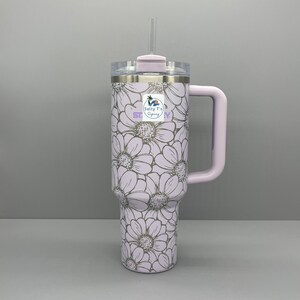 Daisy Flower Engraved Stanley 40oz Tumbler - Etsy
