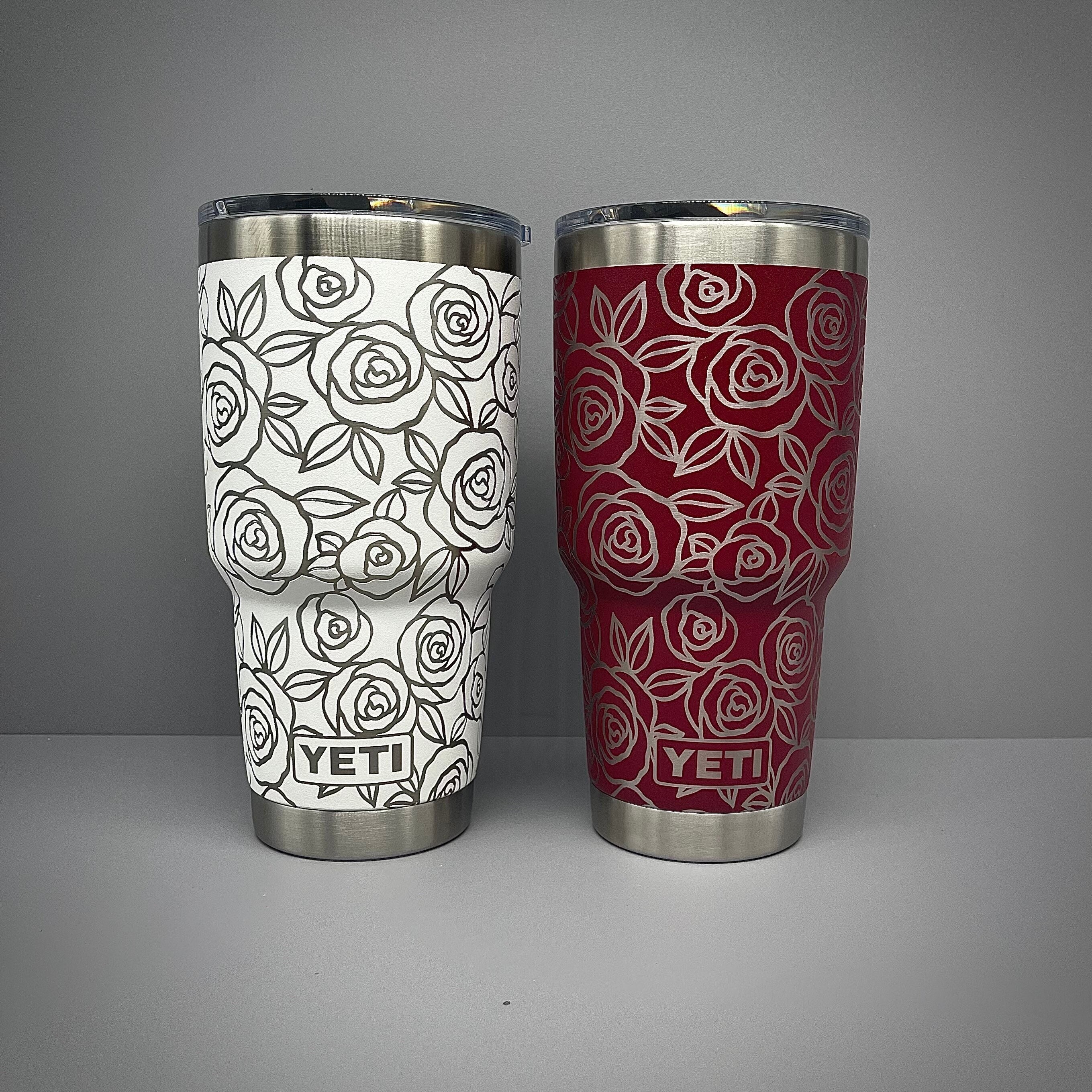 Yeti 30oz Seamless Rose Flower Design - Etsy