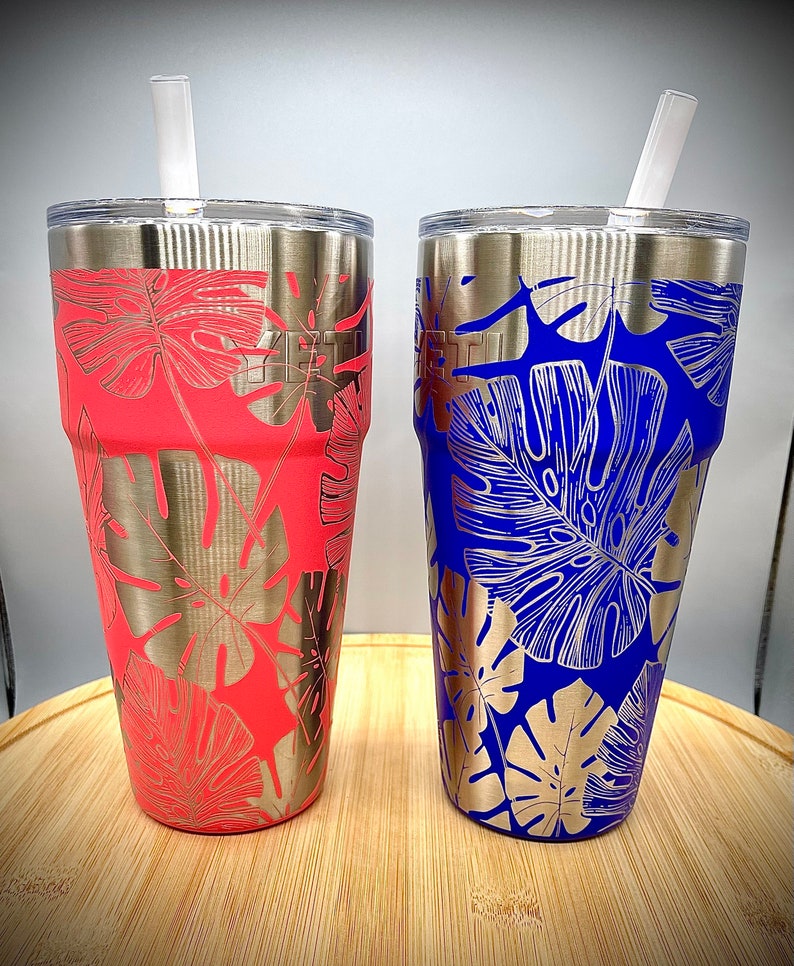 Yeti 26oz Tropical Leaves Tumbler - Etsy