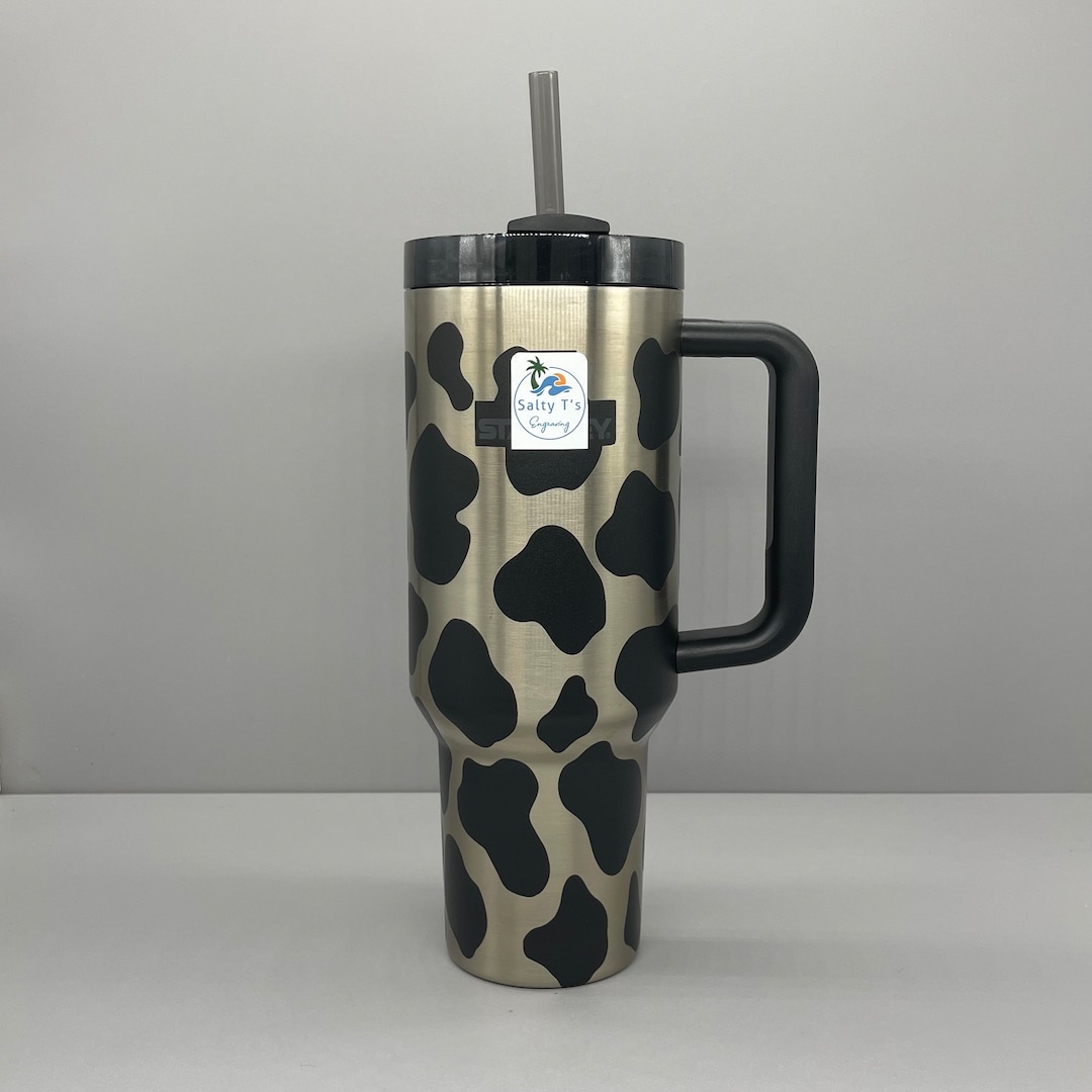 Cow Print Engraved Stanley 40oz Tumbler - Etsy