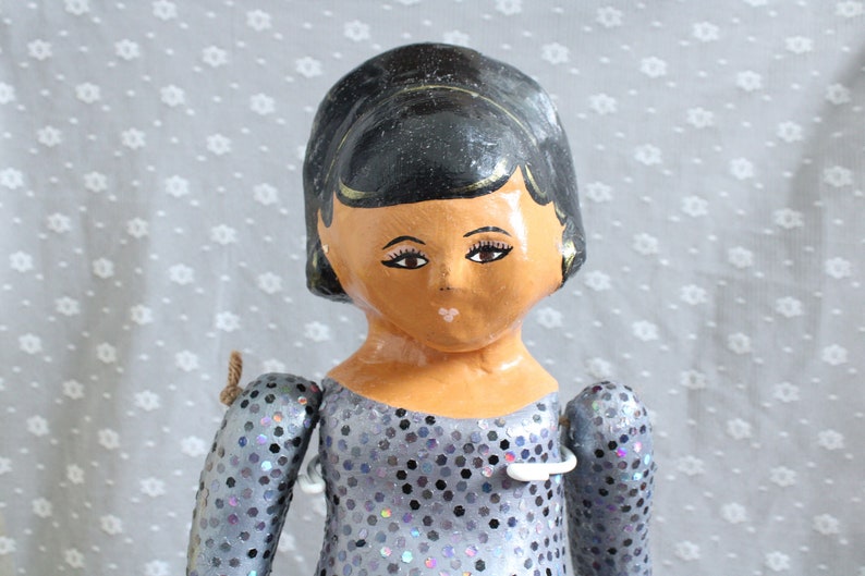 1960s Inspired Paper Mache Doll Motown Singer Doll Folk Art - Etsy