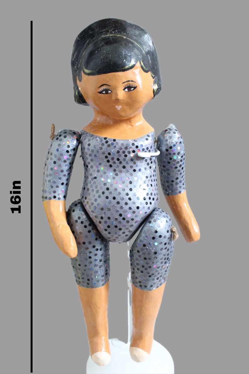 1960s Inspired Paper Mache Doll Motown Singer Doll Folk Art - Etsy