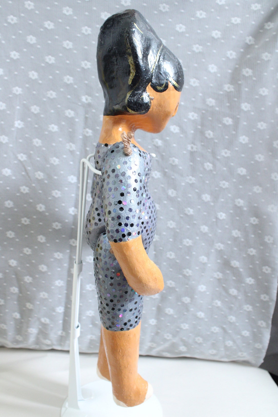 1960s Inspired Paper Mache Doll Motown Singer Doll Folk Art - Etsy