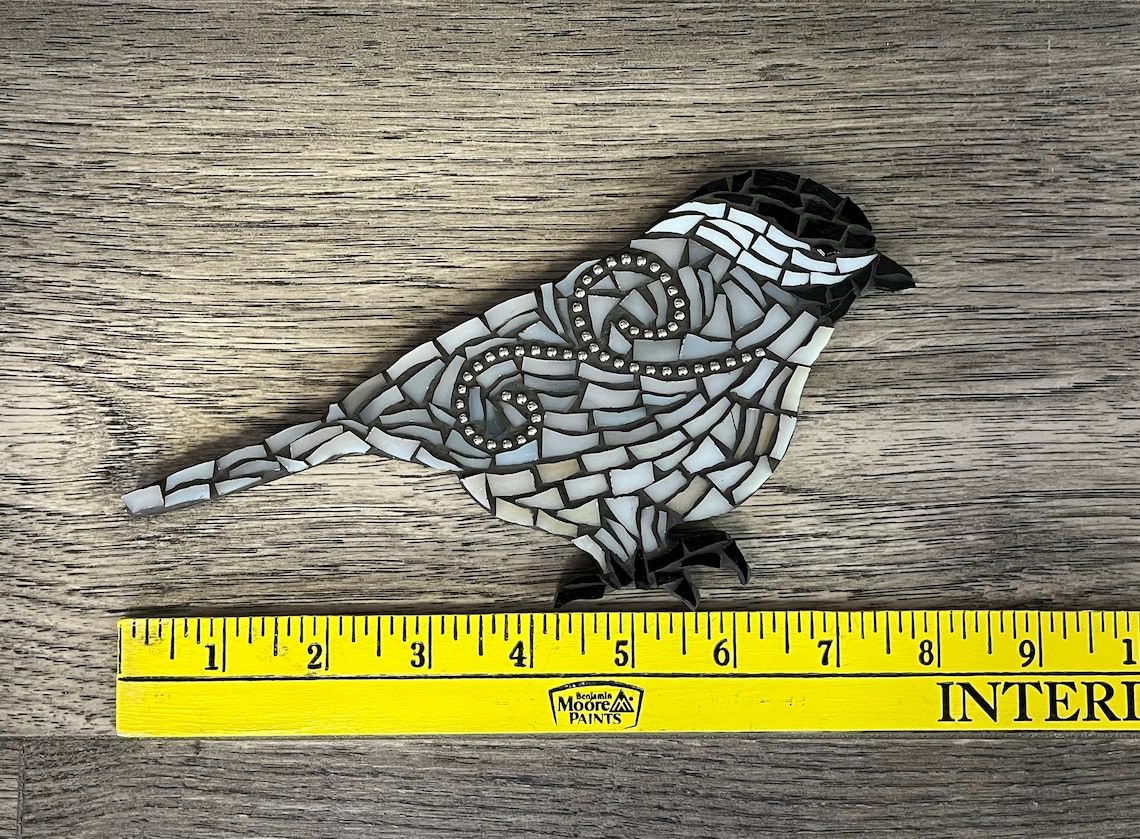 Chickadee DIY Stained Glass Mosaic Kit - Etsy