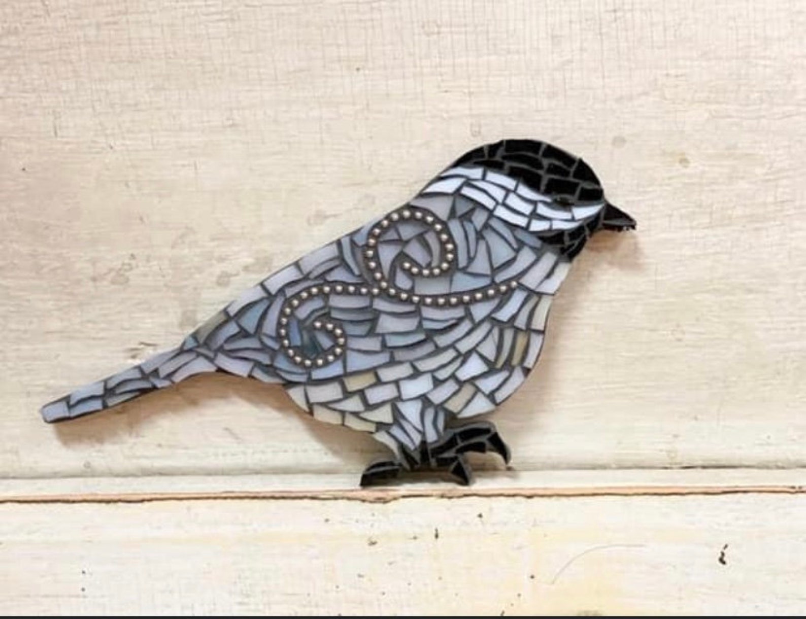 Chickadee DIY Stained Glass Mosaic Kit - Etsy