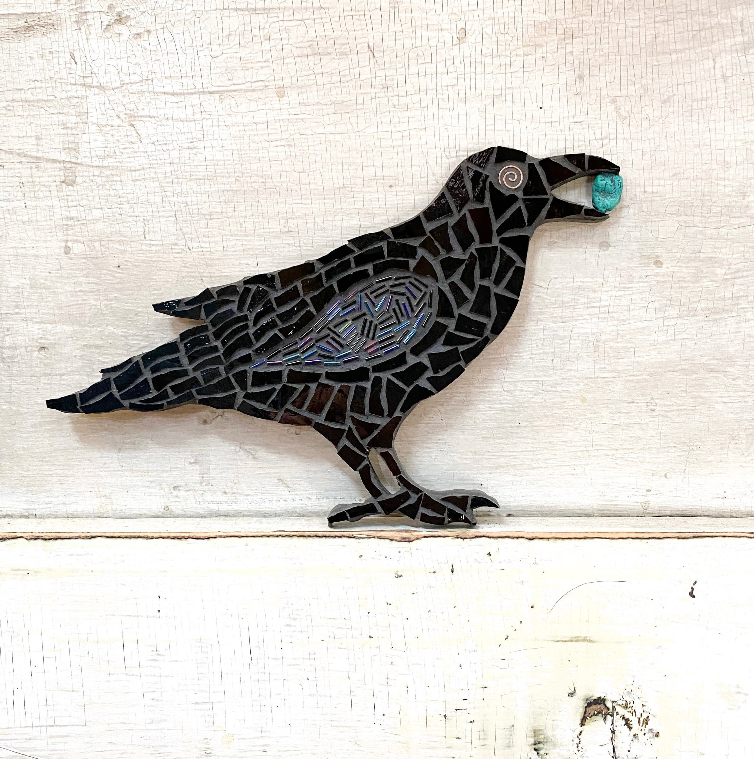 Raven DIY Stained Glass Mosaic Kit - Etsy