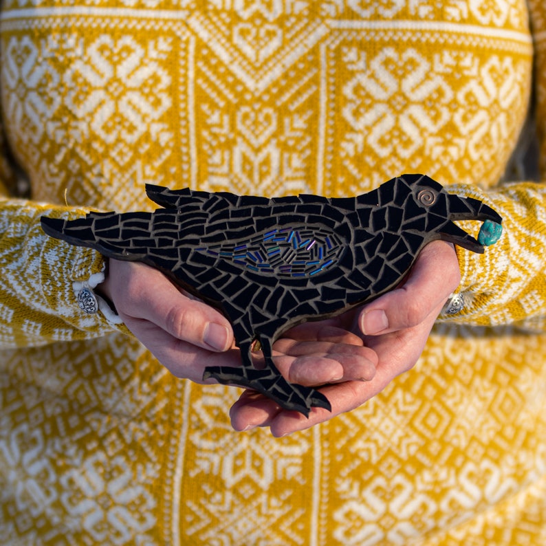 Raven DIY Stained Glass Mosaic Kit - Etsy