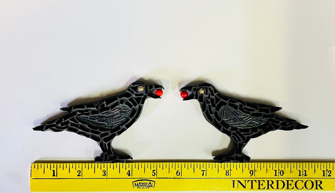 DIY Stained Glass Two Raven Ornaments Mosaic Kit - Etsy